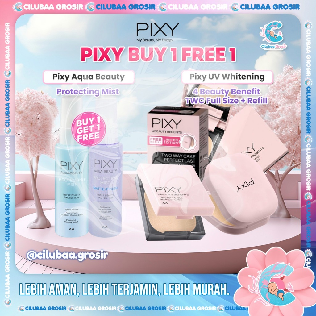 Jual [ PROMO BUY 1 FREE 1 ] Pixy UV Whitening 4 Beauty Benefits TWC ...