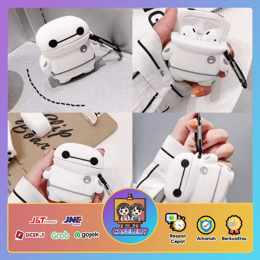 Jual Case Airpods Gen 1 2 3 Pro Model Baymax Karakter Cover Silicone ...