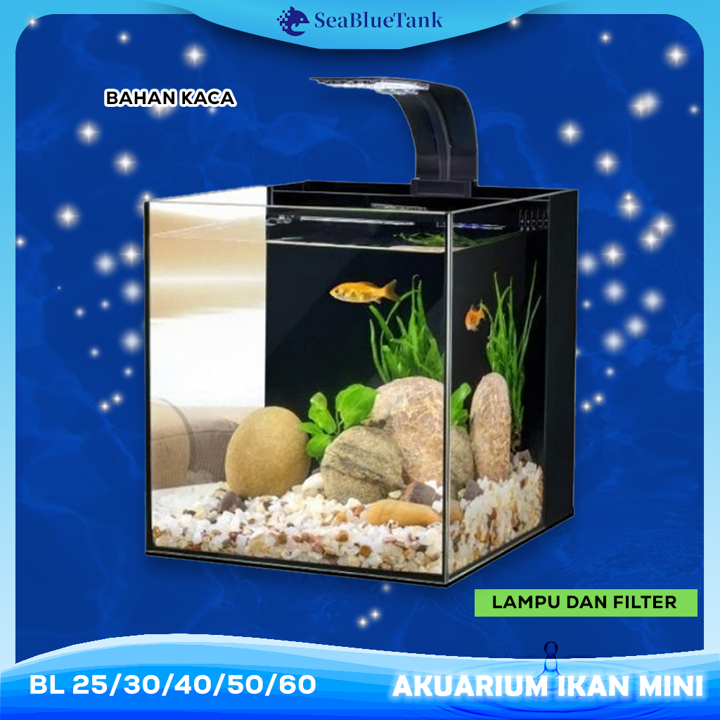 Jual SBT Akuarium Ikan Mini BL 25/30/40/50/60 Tangki Ikan Mini Dengan ...