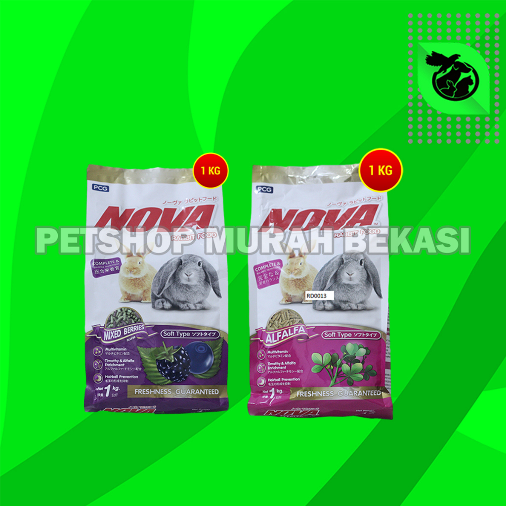 Jual Makanan Kelinci NOVA Rabbit Food Pelet Kelinci Fresh Pack 1kg ...