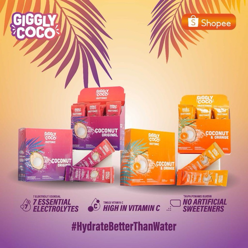 Jual Giggly coco minuman isotonic pengganti cairan tubuh SACHET rasa ...