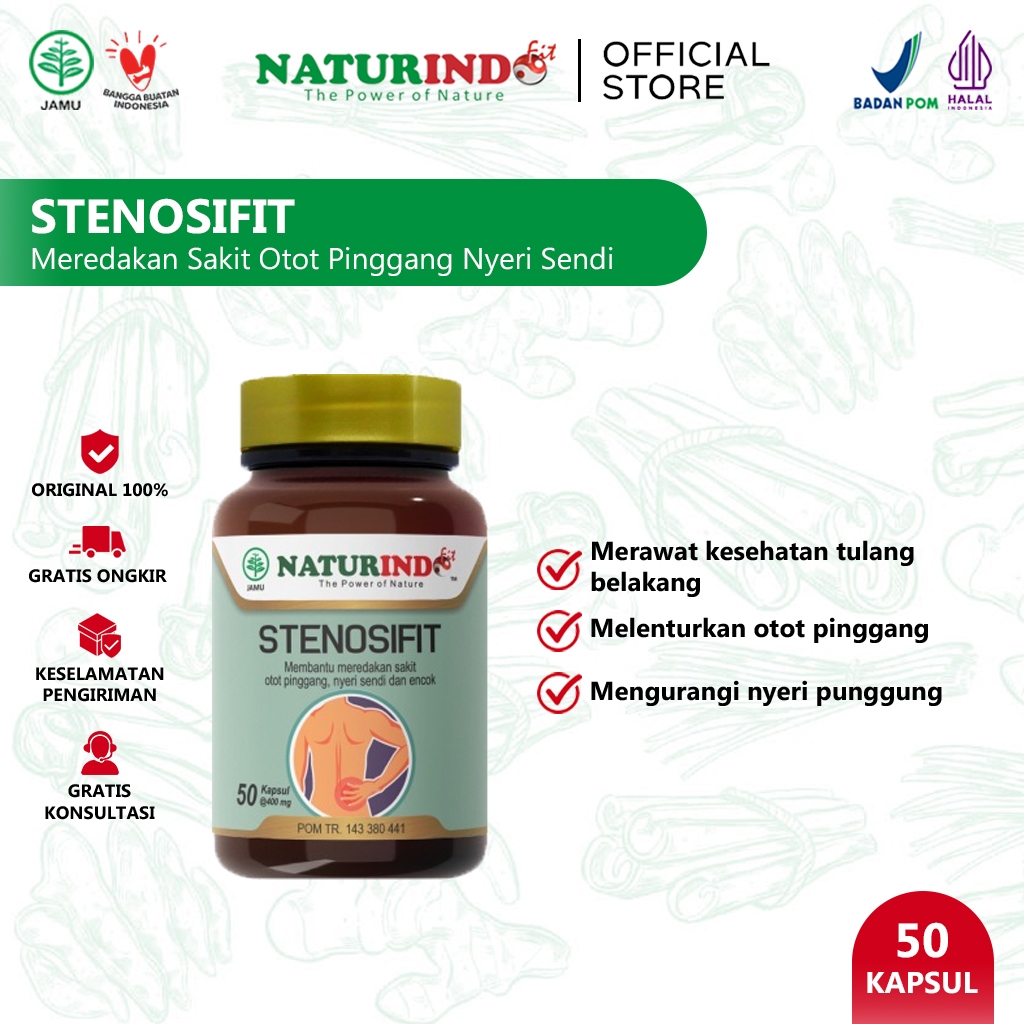 Jual NATURINDO FIT - Obat Herbal STENOSIFIT Naturindo (Meredakan Sakit ...