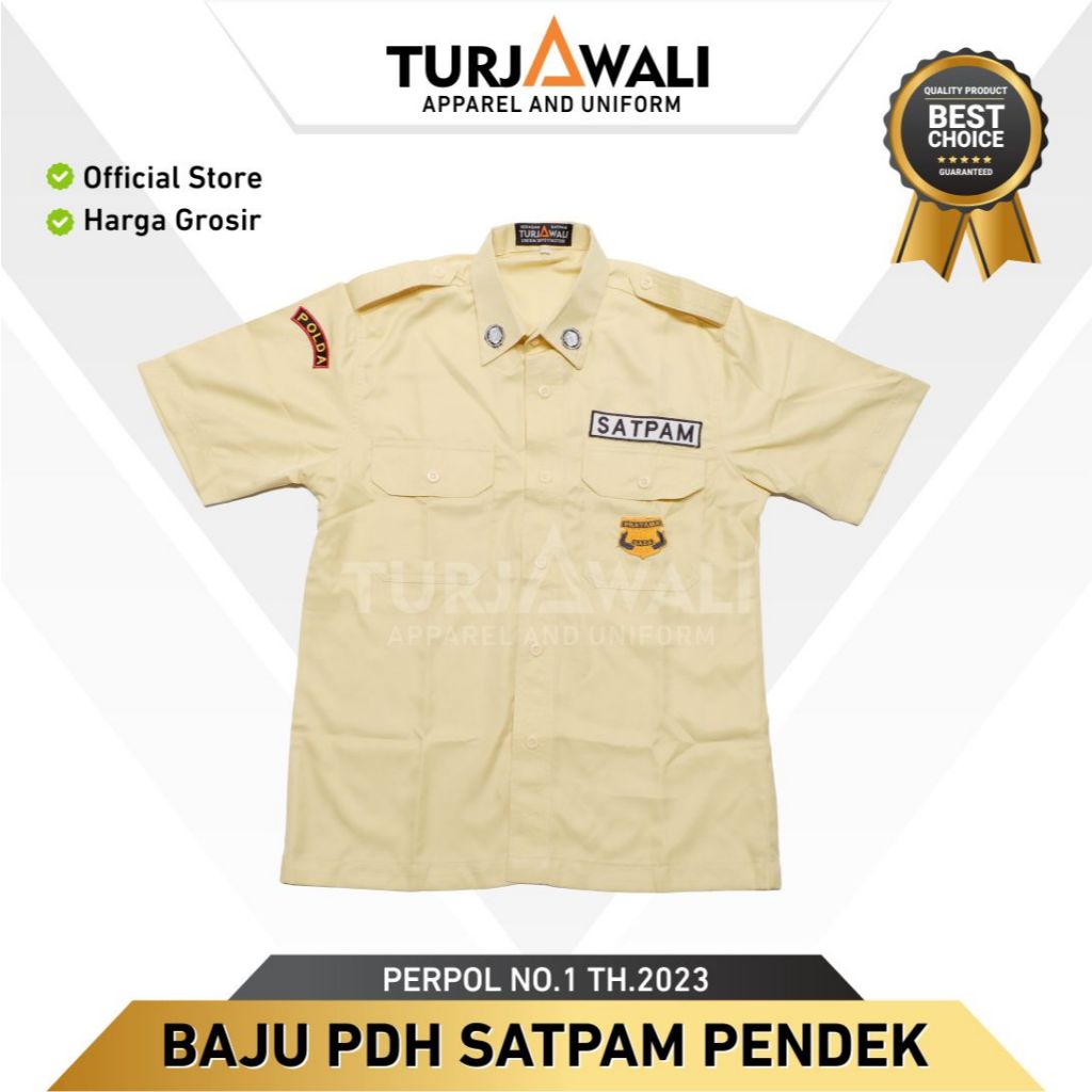 Jual Seragam PDH Satpam Krem Terbaru 2025 / Baju PDH Satpam Security Terbaru 2025/Seragam Satpam ...