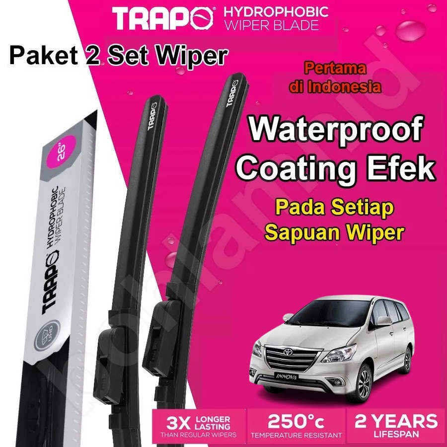 Jual Wiper Mobil Innova Old TRAPO Hydrophobic Permanent Waterproof ...