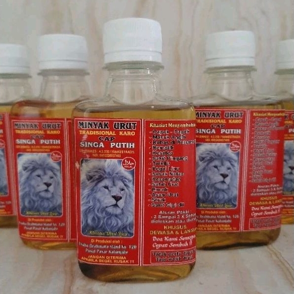 Jual Minyak Karo Cap Singa Putih/ Minyak Urut Tradisional Karo Cap ...
