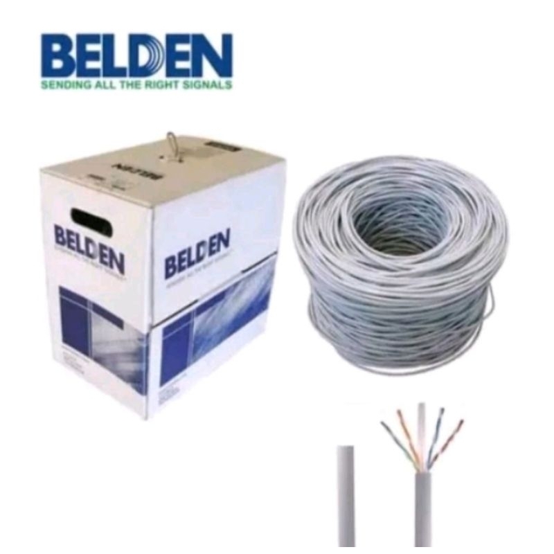 Jual Belden Kabel LAN UTP cat6e Abu dan Biru Kabel data jaringan kabel ...