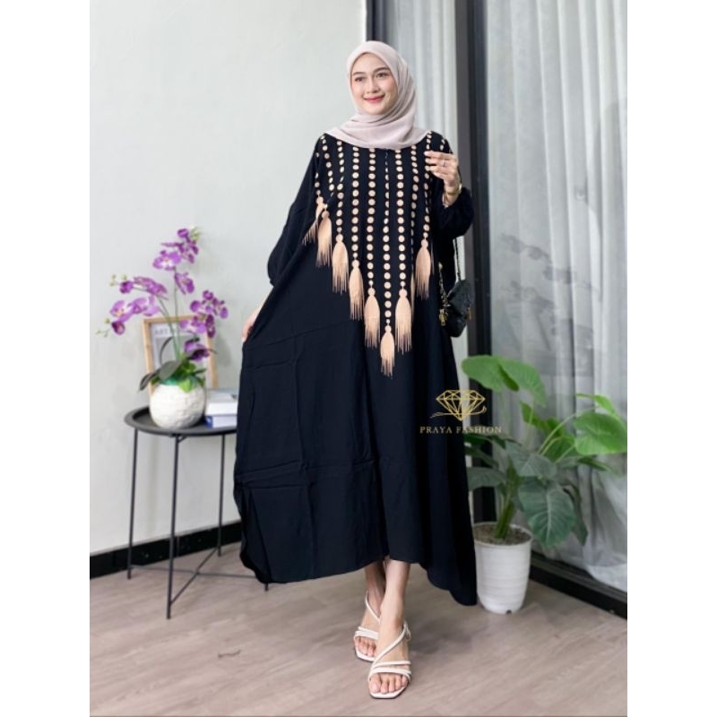 Jual kaftan Rimbay Jumbo Rayon Premium Busui Batik Nyaman Panjang Tebal ...