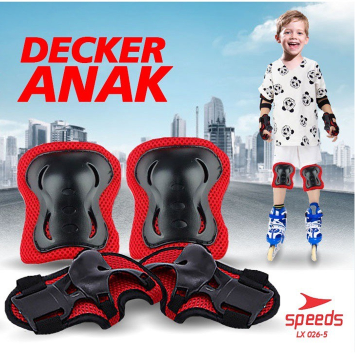 Jual SPEEDS Set Deker Dekker Deckker Anak Inline Pelindung Lutut Siku ...