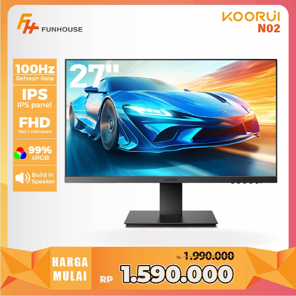 Jual KOORUI 27-inch FHD display 1920x1080p IPS 100Hz Monitor N02 ...