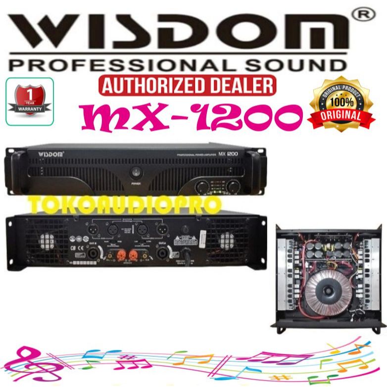 Jual Wisdom MX-1200 2 -Channel Power Amplifier Wisdom MX1200 | Shopee ...