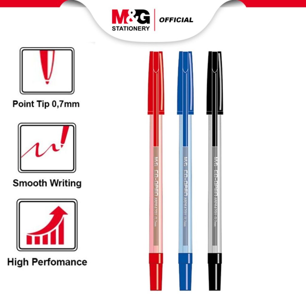 Jual M&G Pulpen Gel Ballpoint Ekonomis Ball Pen Tip 0.7mm/PCS | Shopee ...