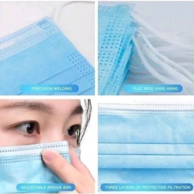 Jual Masker 3Ply Earloop Disposable Isi 50Pcs Masker Sekali pakai Face ...