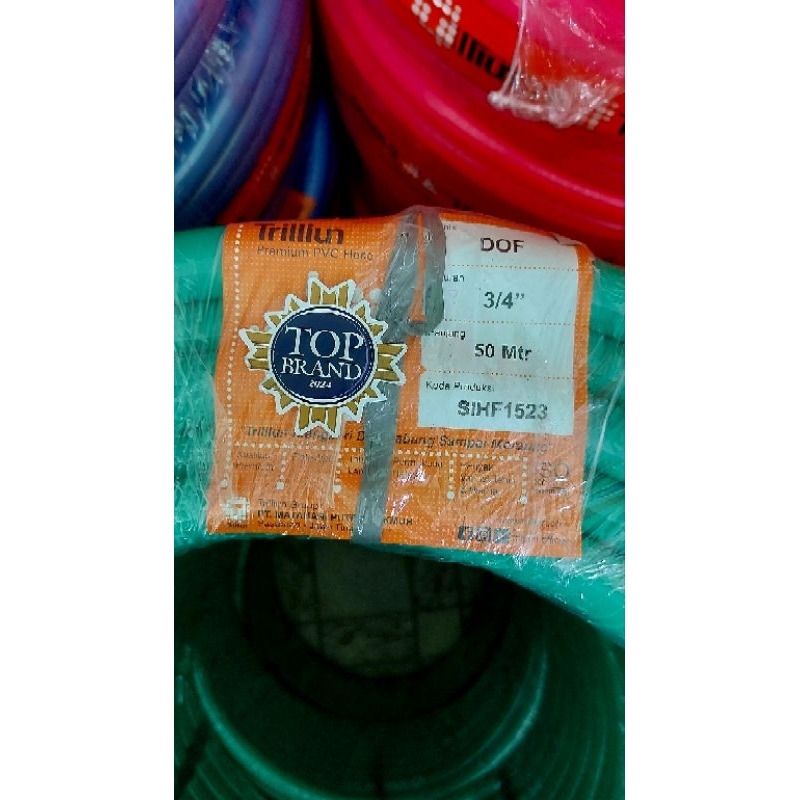 Jual SELANG AIR ELASTIS TEBAL 2,2MM TRILLIUN DOF 3/4 INCH HARGA 1 ROLL 50 METER | Shopee Indonesia