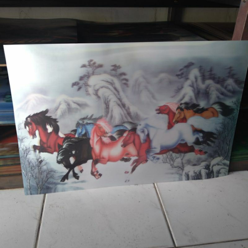 Jual POSTER 3 DIMENSI KUDA UKURAN 38X58 CM (TERLIHAT NYATA) | Shopee ...