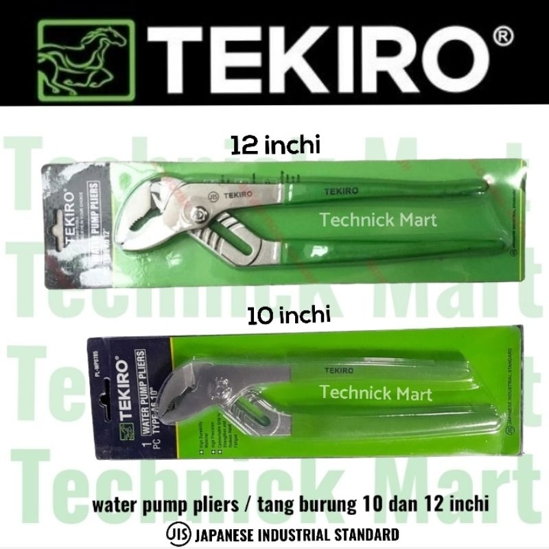 Jual TEKIRO water pump pliers tang burung ukuran 10 inchi dan 12 inchi ...