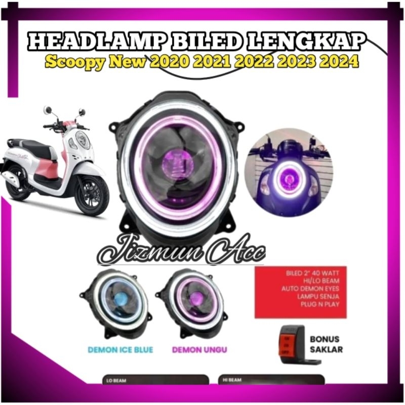 Jual AYOTO BiLed Bi Led Set Reflektor HeadLamp NEW SCOOPY 2020 - 2024 ...