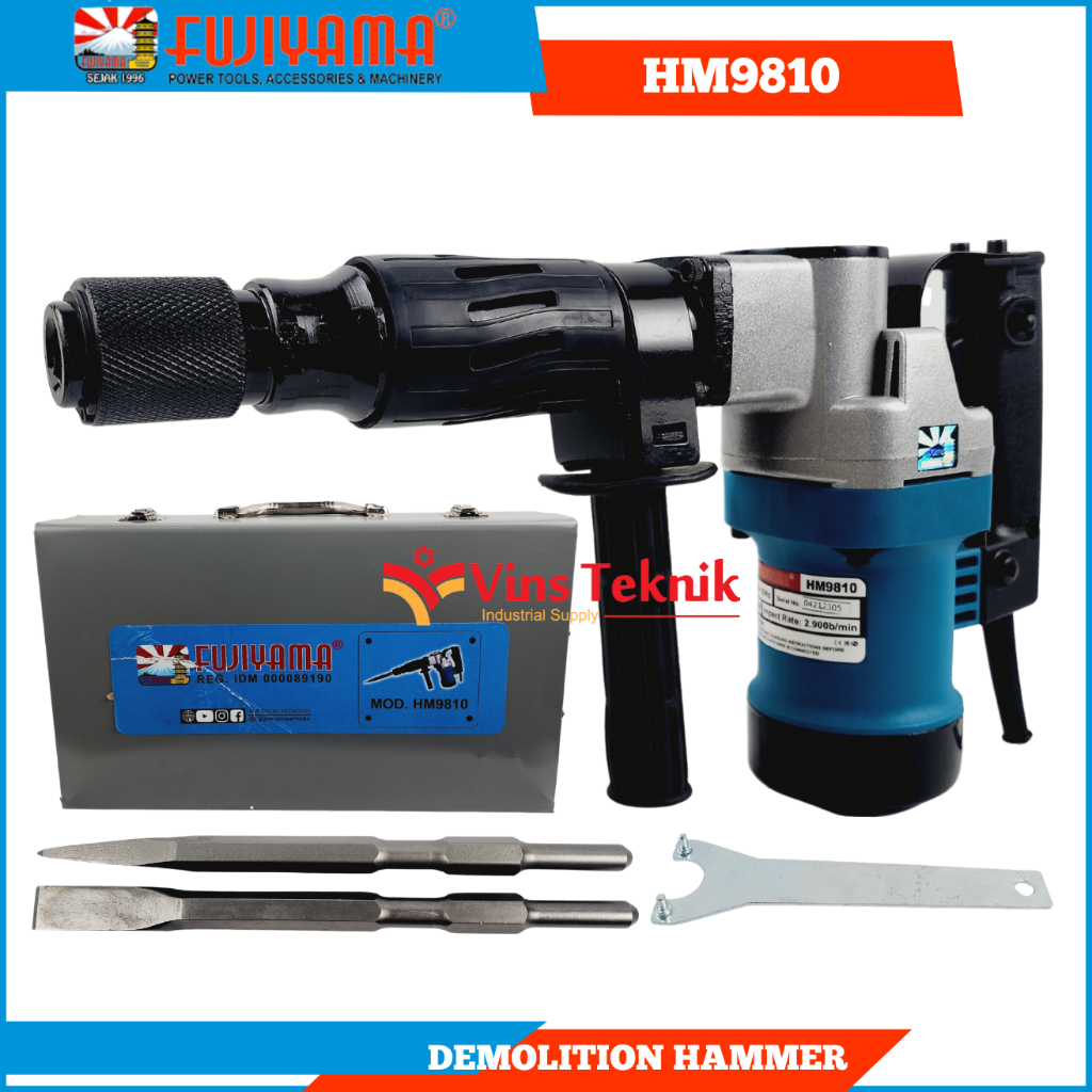 Jual Demolition Hammer HM 9810 Mesin Bobok Beton 5KG FUJIYAMA HM9810 | Shopee Indonesia