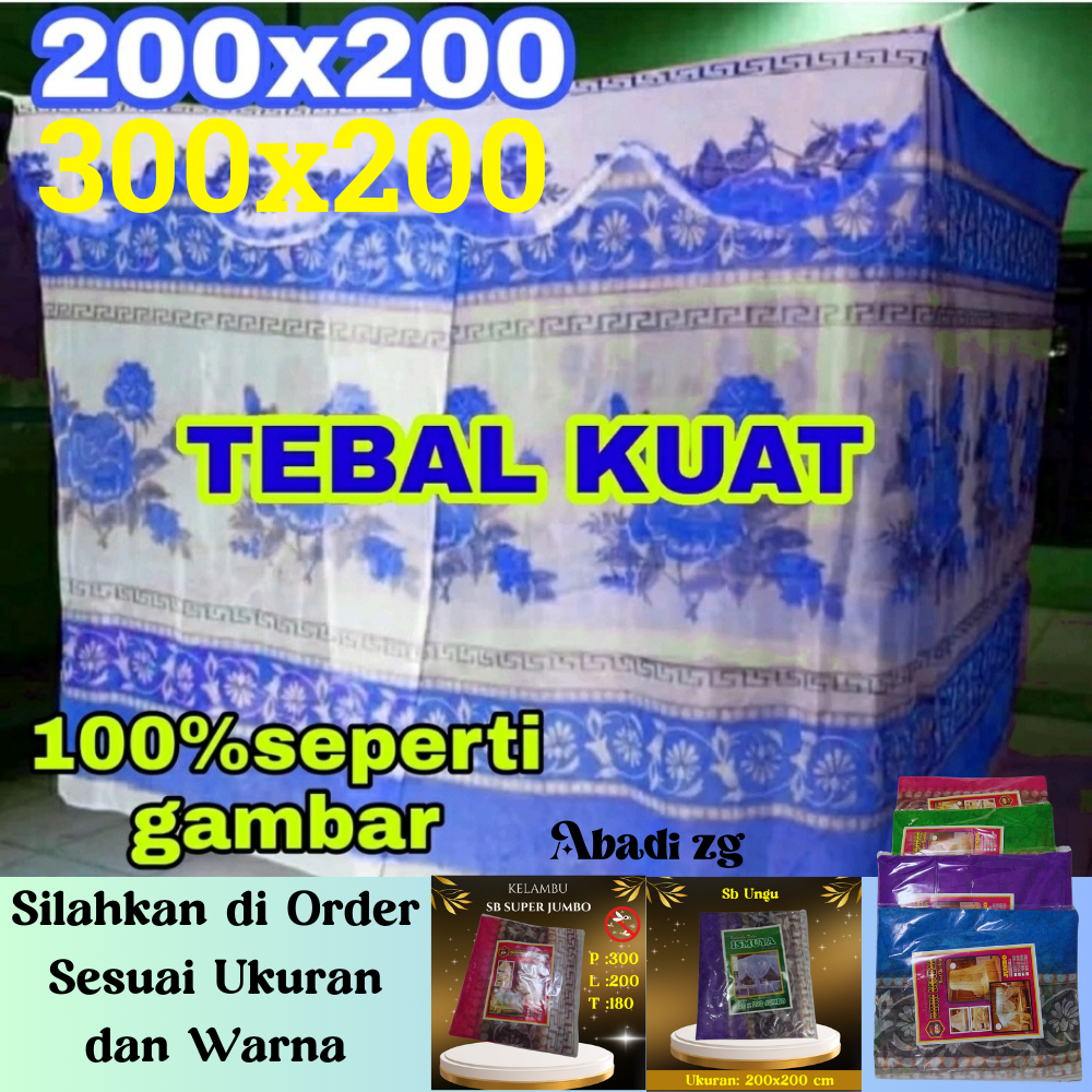 Jual Isi Kado Pernikahan Kelambu Jumbo Motif SB Bunga Ukuran 2 Meter ...