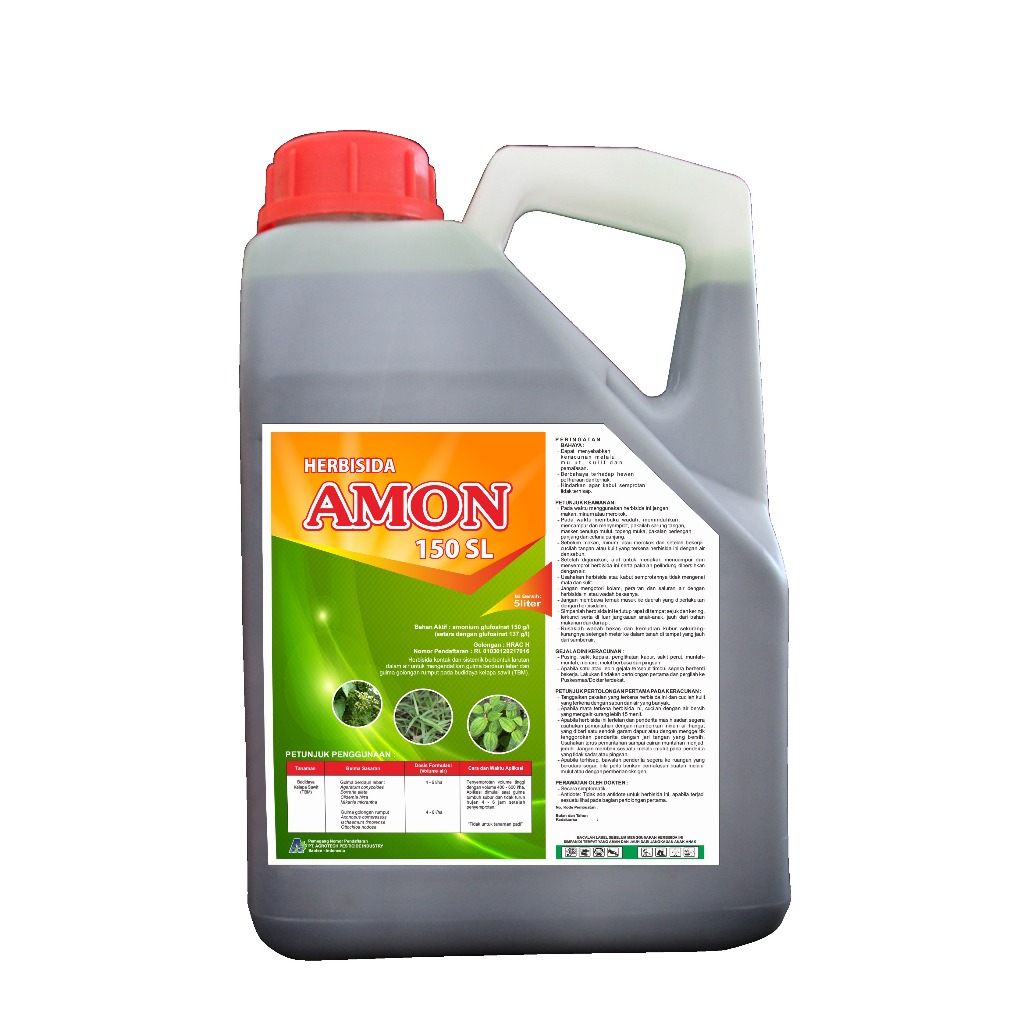 Jual Amonium glufosinat amon 150 sl herbisida kelapa sawit uk. 5 L | Shopee Indonesia