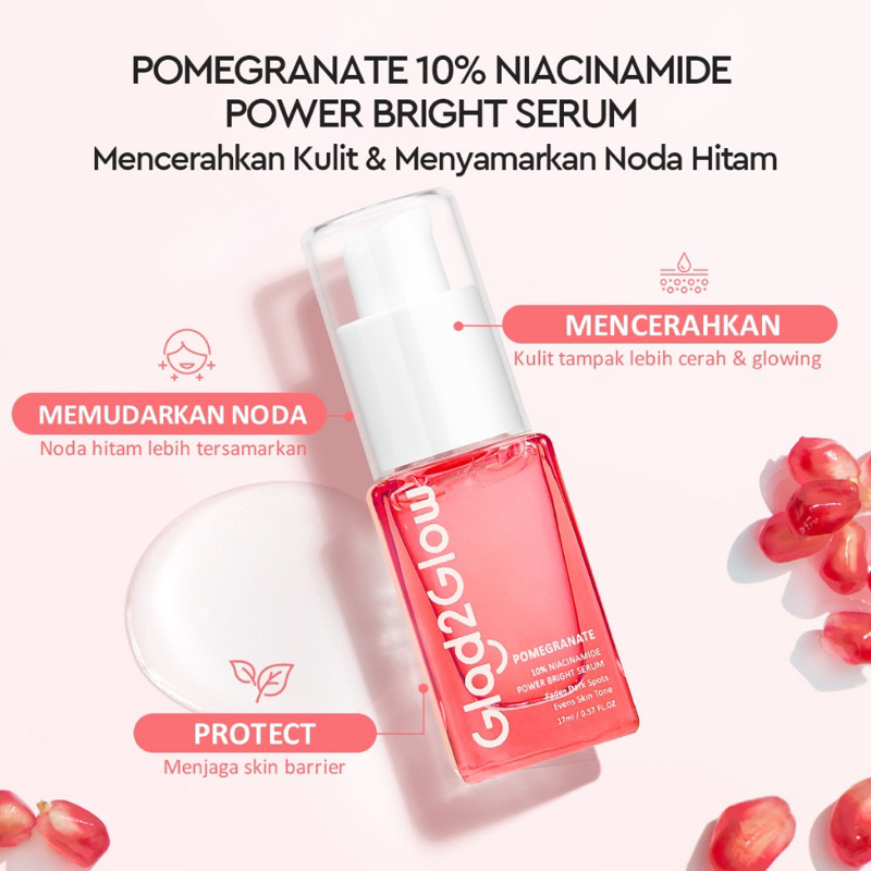 Jual Serum Mencerahkan Glad2Glow//Serum Pome G2G | Shopee Indonesia