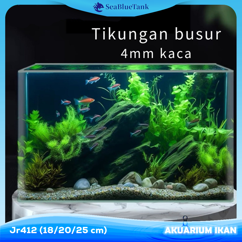 Jual SBT Akuarium Ikan Jr412 4MM (18/20/25 cm) Tangki Ikan Mini dengan ...