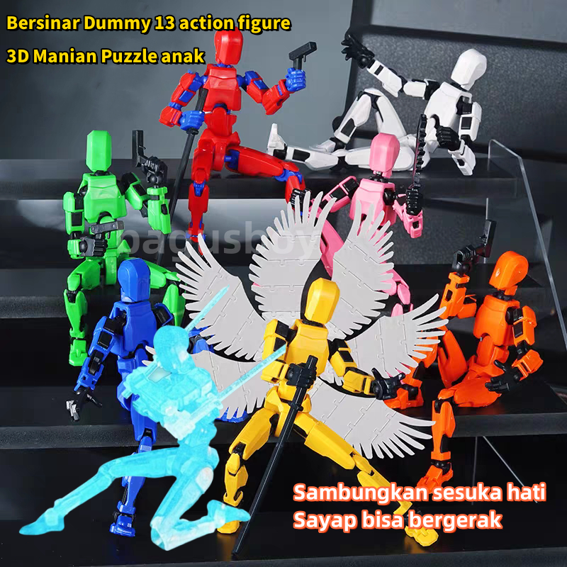 Jual [Baru]Bersinar Dummy 13 action figure/Lucky 13 Action Figure 3D ...