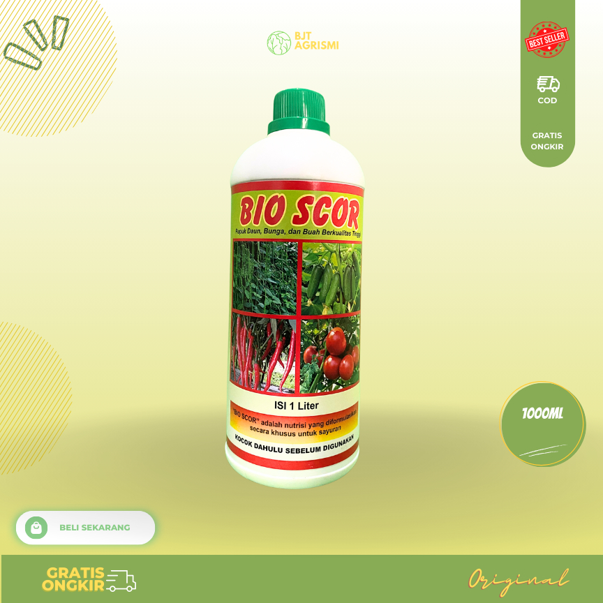 Jual Pupuk Cair lengkap Bio score 1liter Nutrisi tanaman untuk buah ...