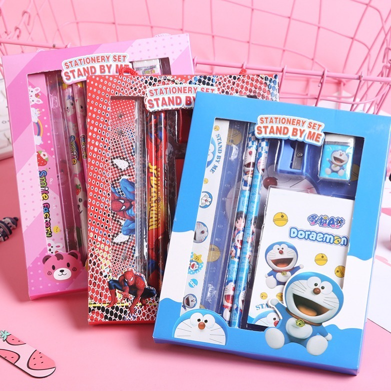 Jual Alat Tulis Set 6IN1 Stationery Set Lucu Karakter Set Perlengkapan ... Jual Alat Tulis Set 6IN1 Stationery Set Lucu Karakter Set Perlengkapan ...