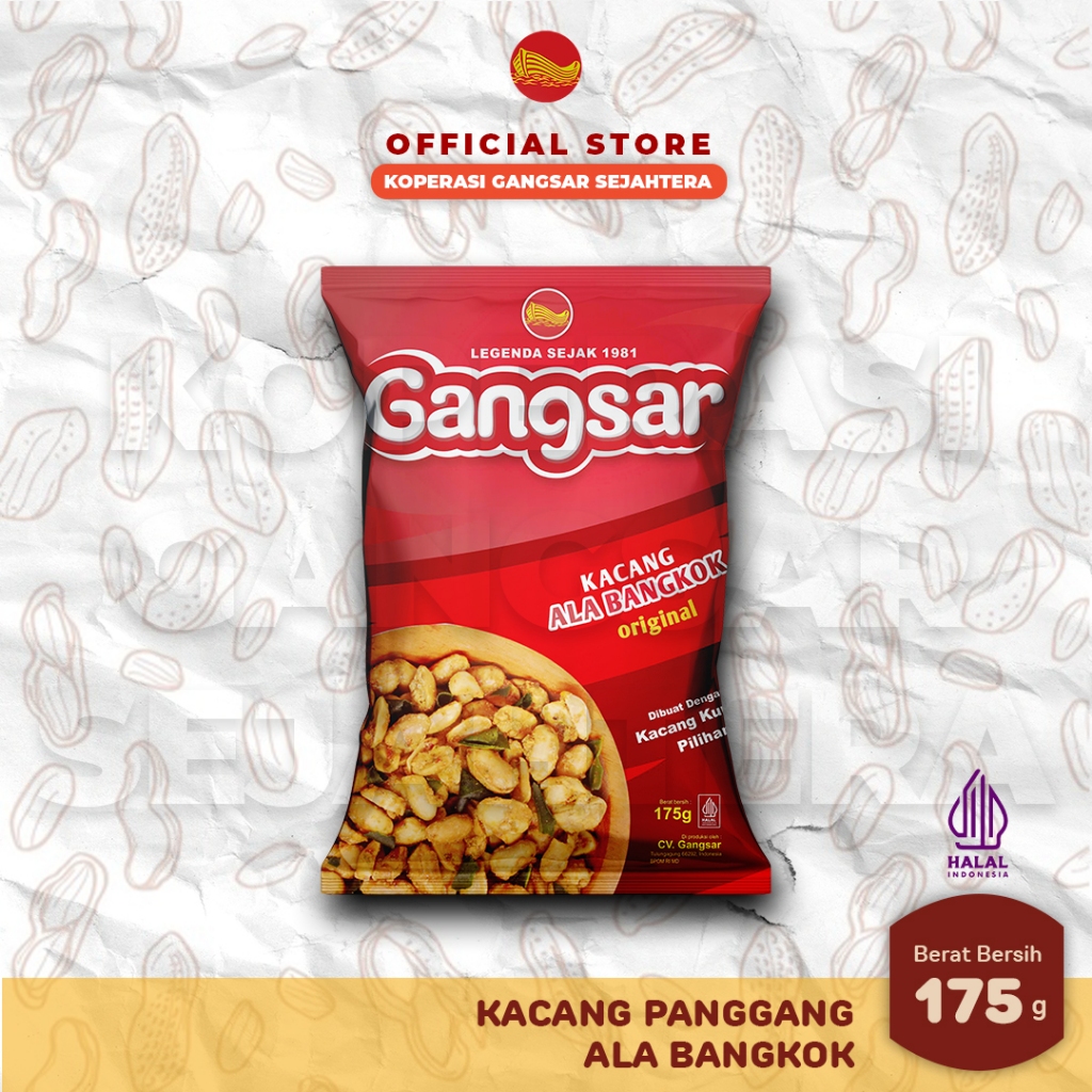 Jual KACANG PANGGANG PEDAS GANGSAR ALA BANGKOK 175GR | Shopee Indonesia