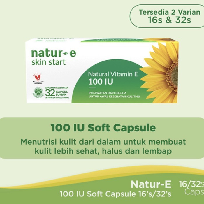 Jual Natur-e 100 IU Soft capsule / SUPLEMEN NATUR-E HIJAU | Shopee ...