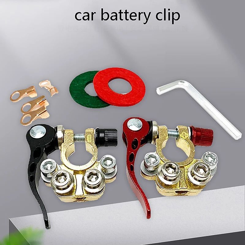 Jual 2 Pcs Baterai Mobil Terminal Kawat Kabel Clamp/KUNINGAN Klem Accu ...