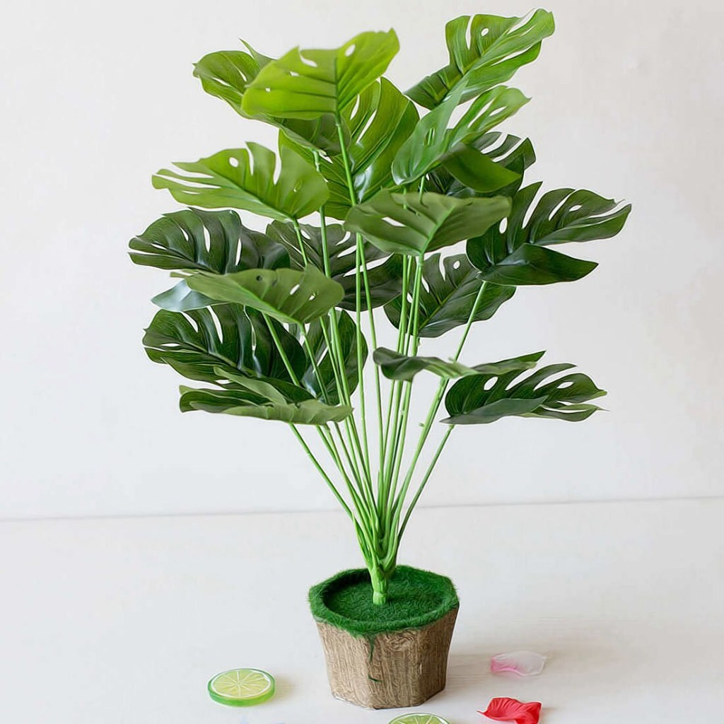 Jual Tanaman Hias Plastik Pohon Plastik Palsu Artificial 18 Daun Jumbo ...