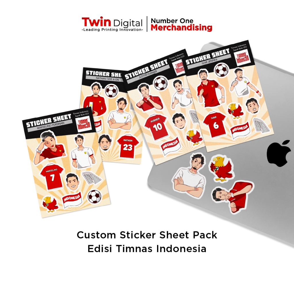 Jual Custom Stiker Sheet Edisi Timnas Indonesia - Cetak Stiker Hiasan ...