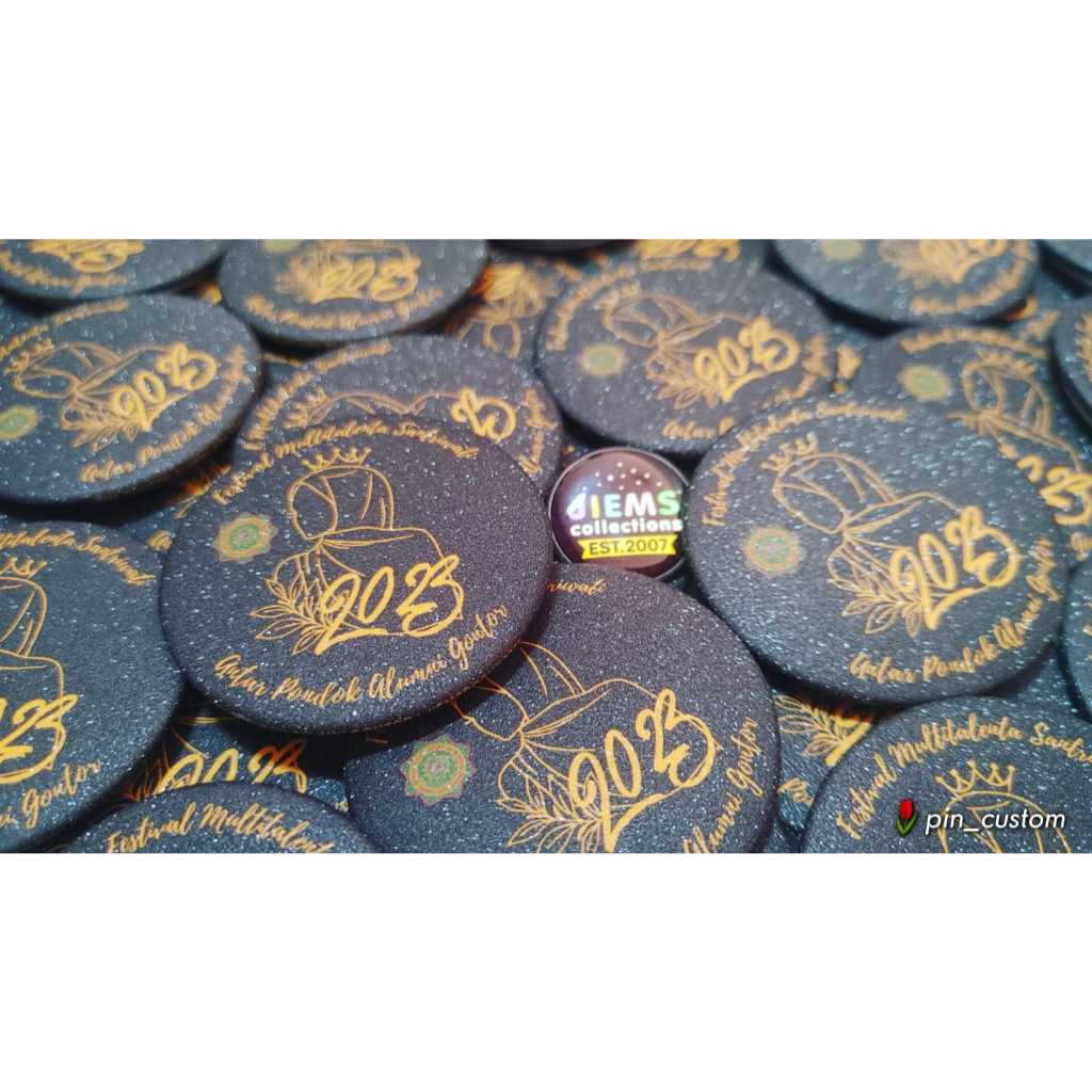 Jual PIN BULAT DOPP GLITER CUSTOM 58MM (5,8CM) ( GAMBAR DESAIN BEBAS ...