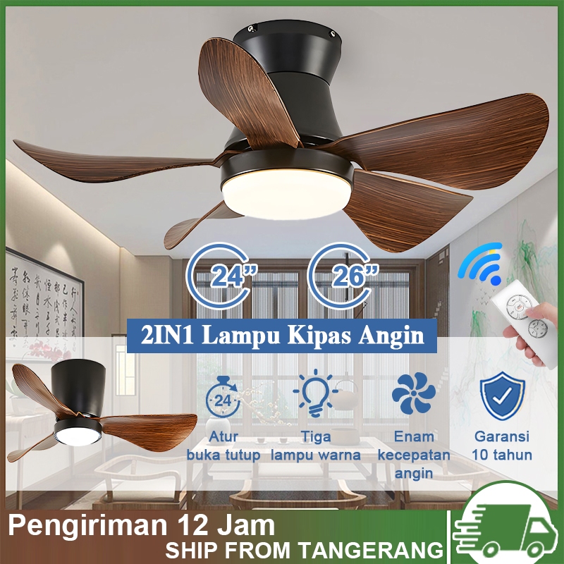 Jual 【Garansi 10 Tahun】Lampu kipas angin gantung plafon 24/26 inci ...