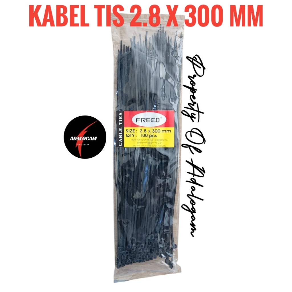 Jual Kabel Tis Ties Hitam 30 Cm - Tali Ripet Plastik Nylon Hitam ...