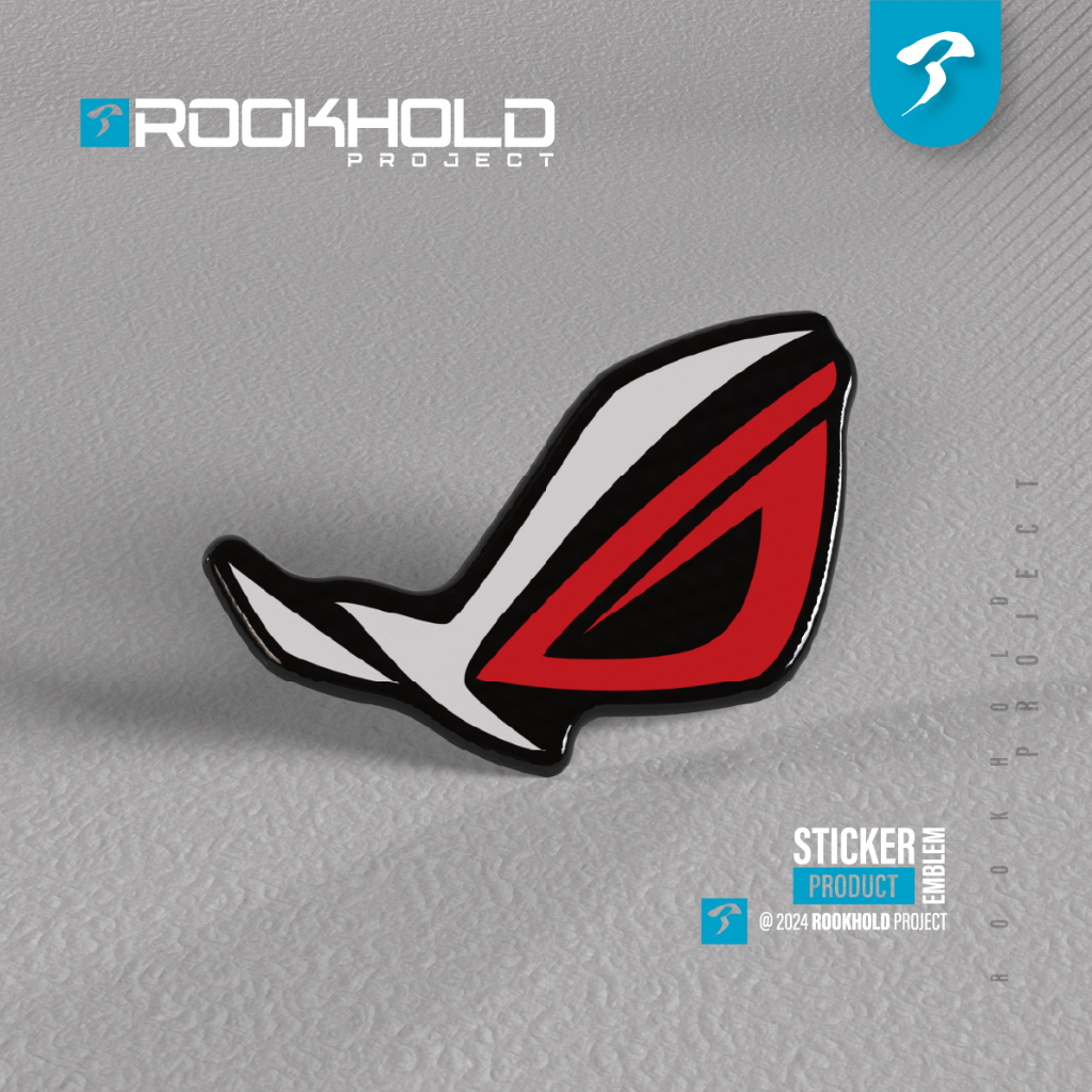 Jual Stiker Emblem ROG | Stiker Timbul ROG Logo | Stiker PC | Shopee ...
