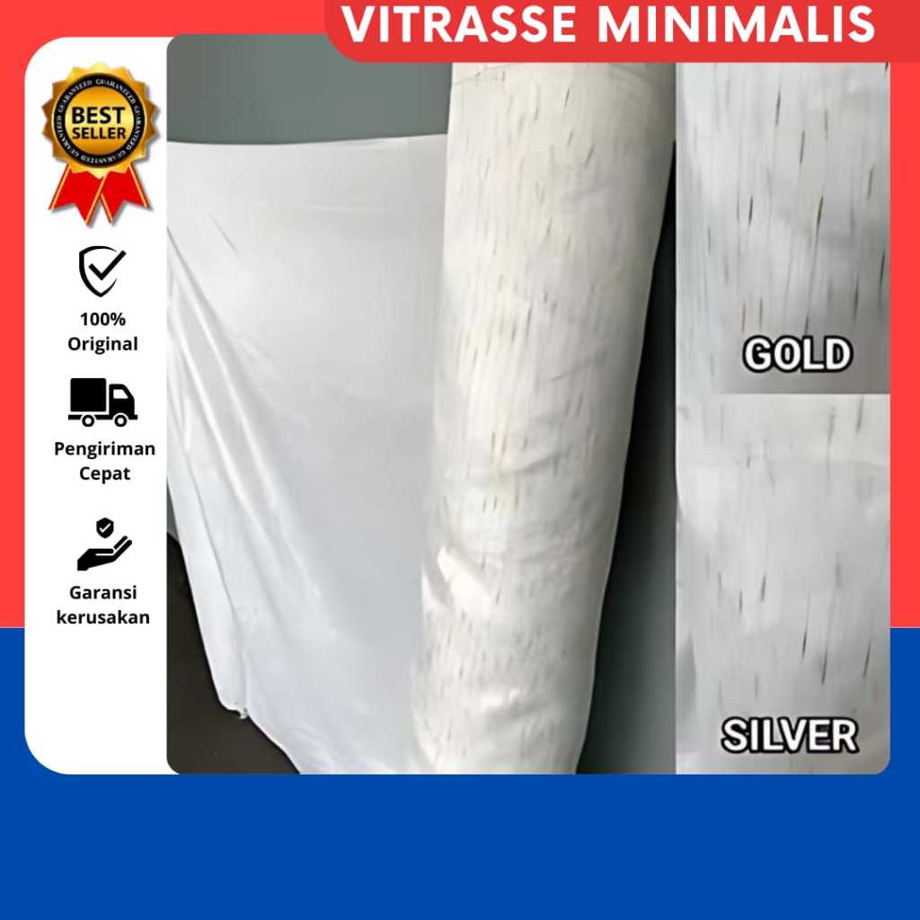 Jual Vitrase minimalis serat silver tinggi 2.8m / Vitrase minimalis ...