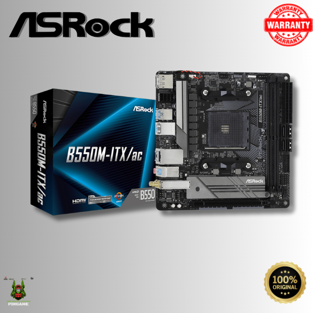 Jual ASROCK B550M ITX/AC AM4 DDR4 MINI ITX | Shopee Indonesia
