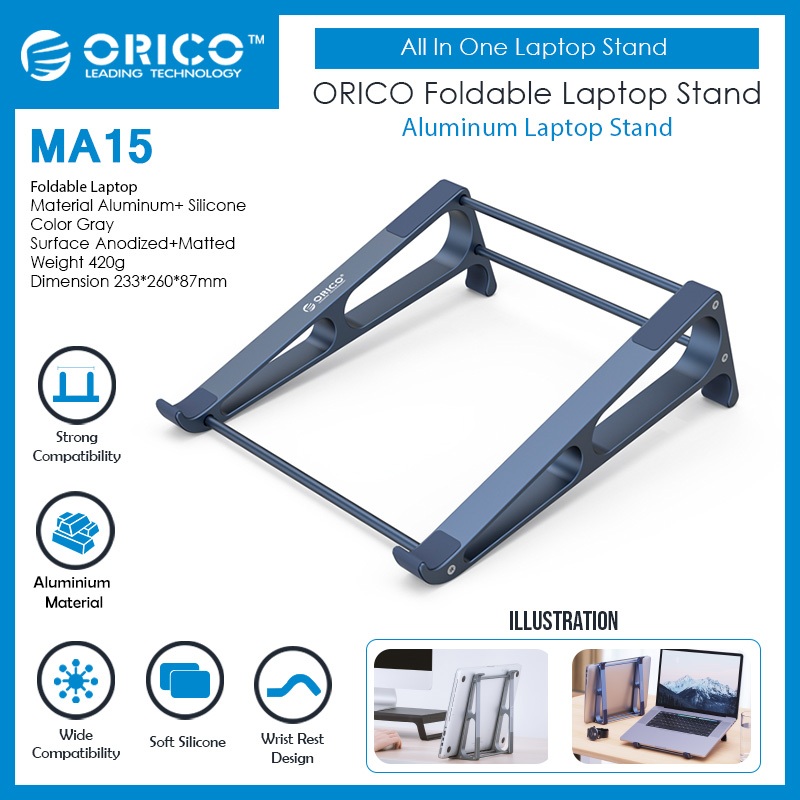 Jual ORICO - MA15 Foldable Laptop Stand 233*260*87mm | Shopee Indonesia