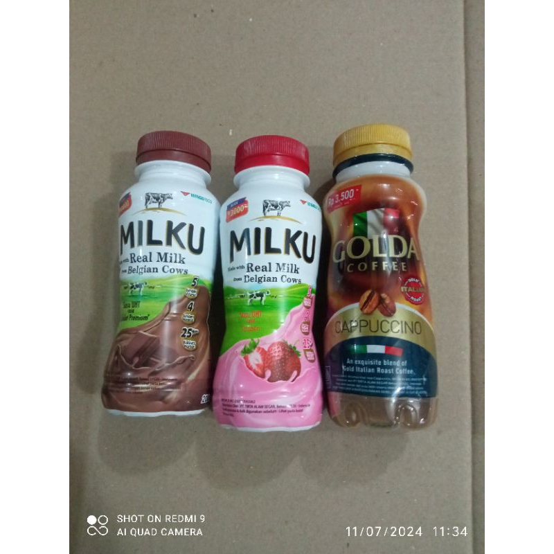 Jual minuman Milku Coklat Botol 1 Dus isi 12 | Shopee Indonesia