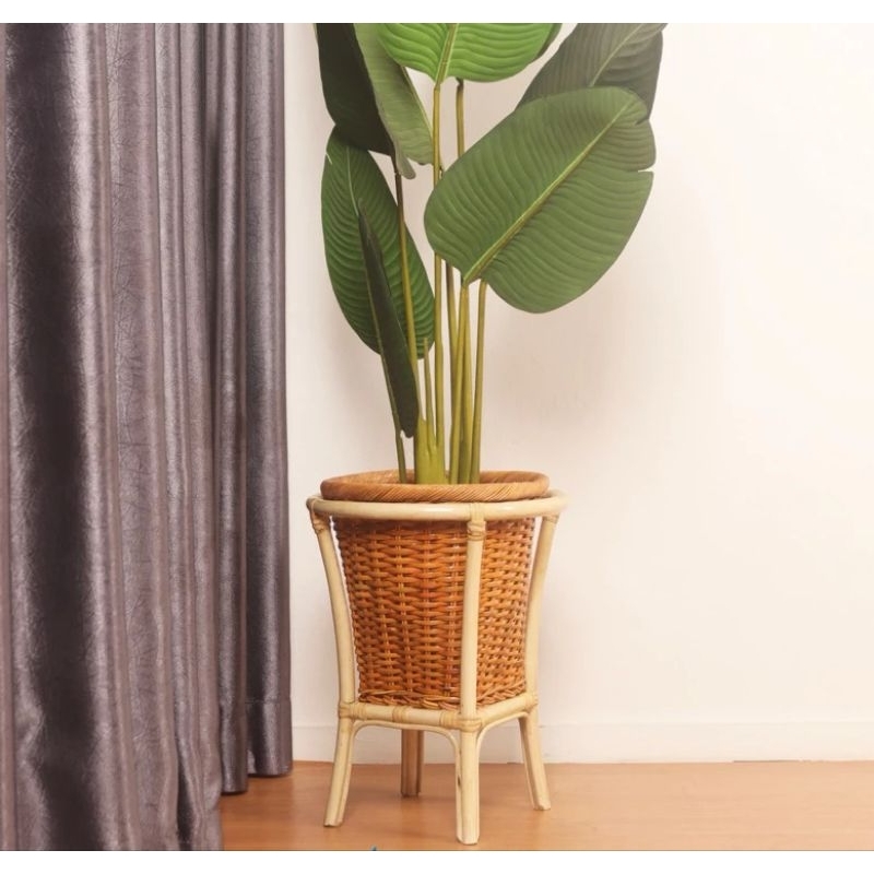 Jual Standing pot vas bunga rotan | Shopee Indonesia