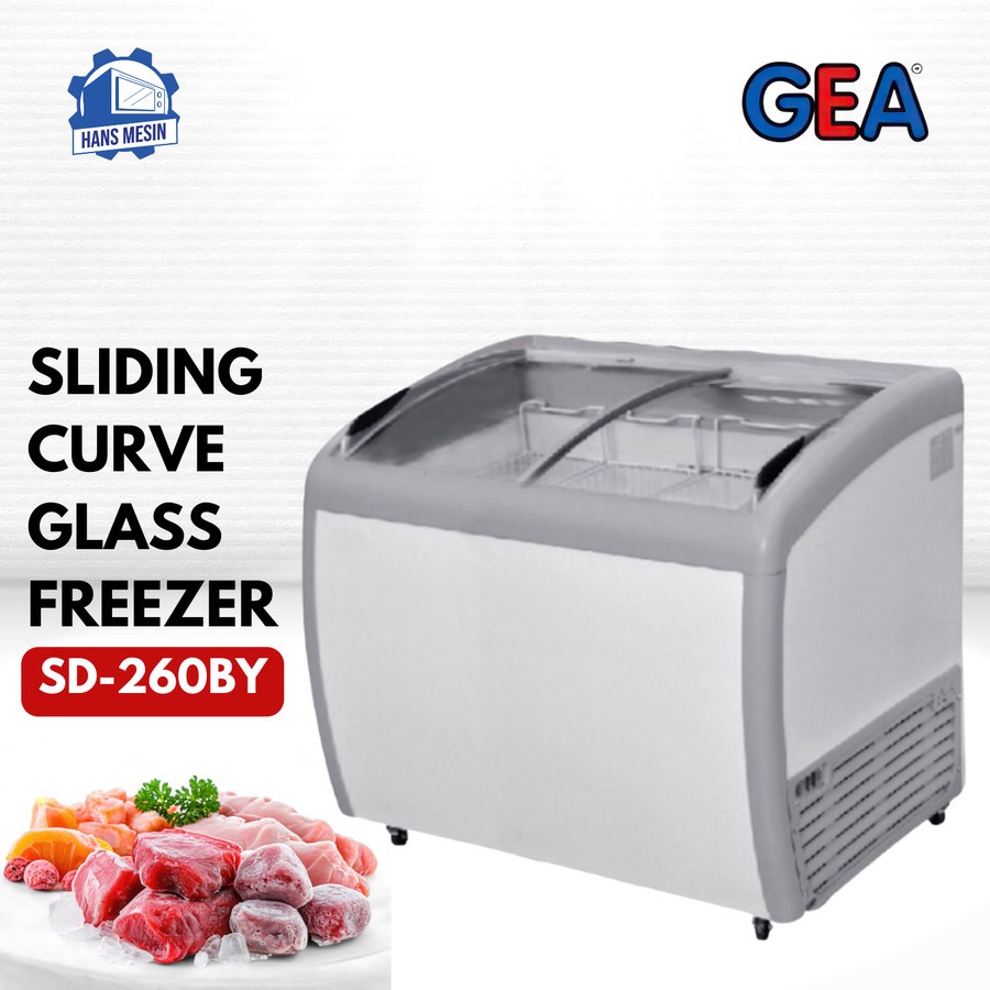 Jual GEA SLIDING CURVE GLASS FREEZER SD-260BY / Freezer Box GEA 260 Liter | Shopee Indonesia