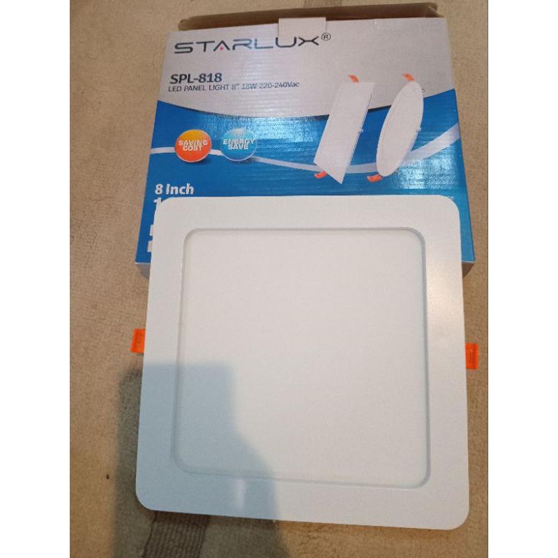 Jual lampu panel led 18 watt bulat dan kotak 8" warna putih | Shopee ...
