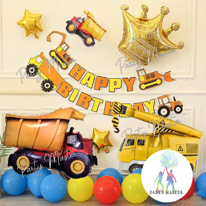 Jual PAKET dekorasi set balon crown truck Mobil Kendaraan Proyek ...