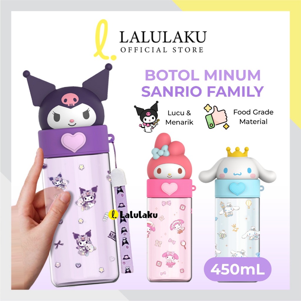 Jual Botol Minum Anak Motif Sanrio Karakter Melody Kuromi Cinnamoroll ...