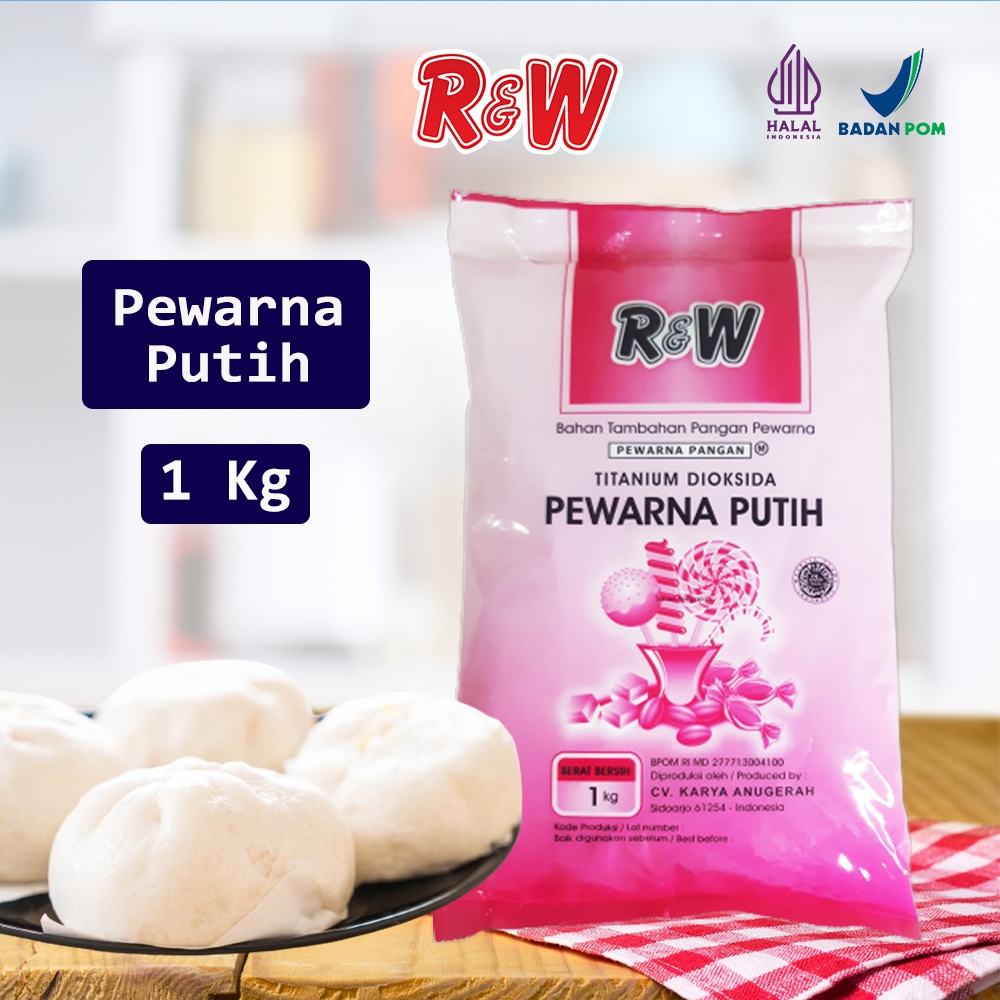 Jual Pewarna Putih Pemutih Makanan Rajawali R&W RW 1 kg Bakpau Kerupuk ...