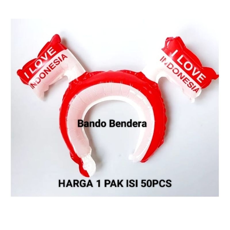 Jual Balon Foil Merah Putih Love Bulat Bando Balon Pentungan Dekorasi ...