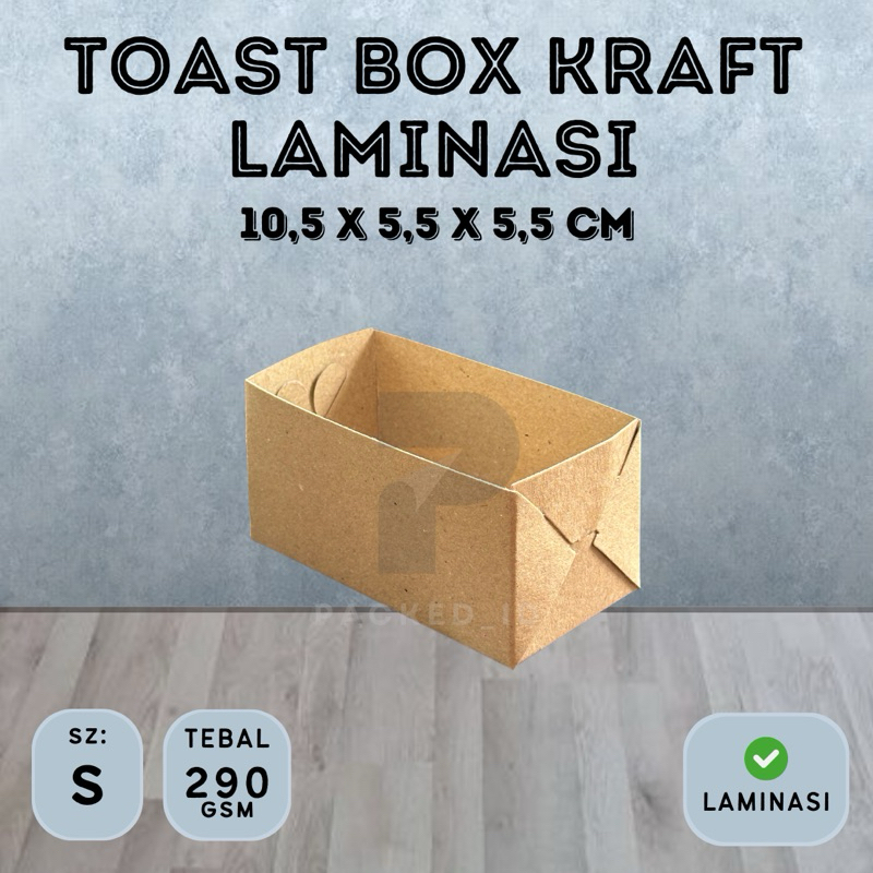 Jual Paper Toast Tray Kraft Laminasi Warna Cokelat Tebal 290 gsm ...