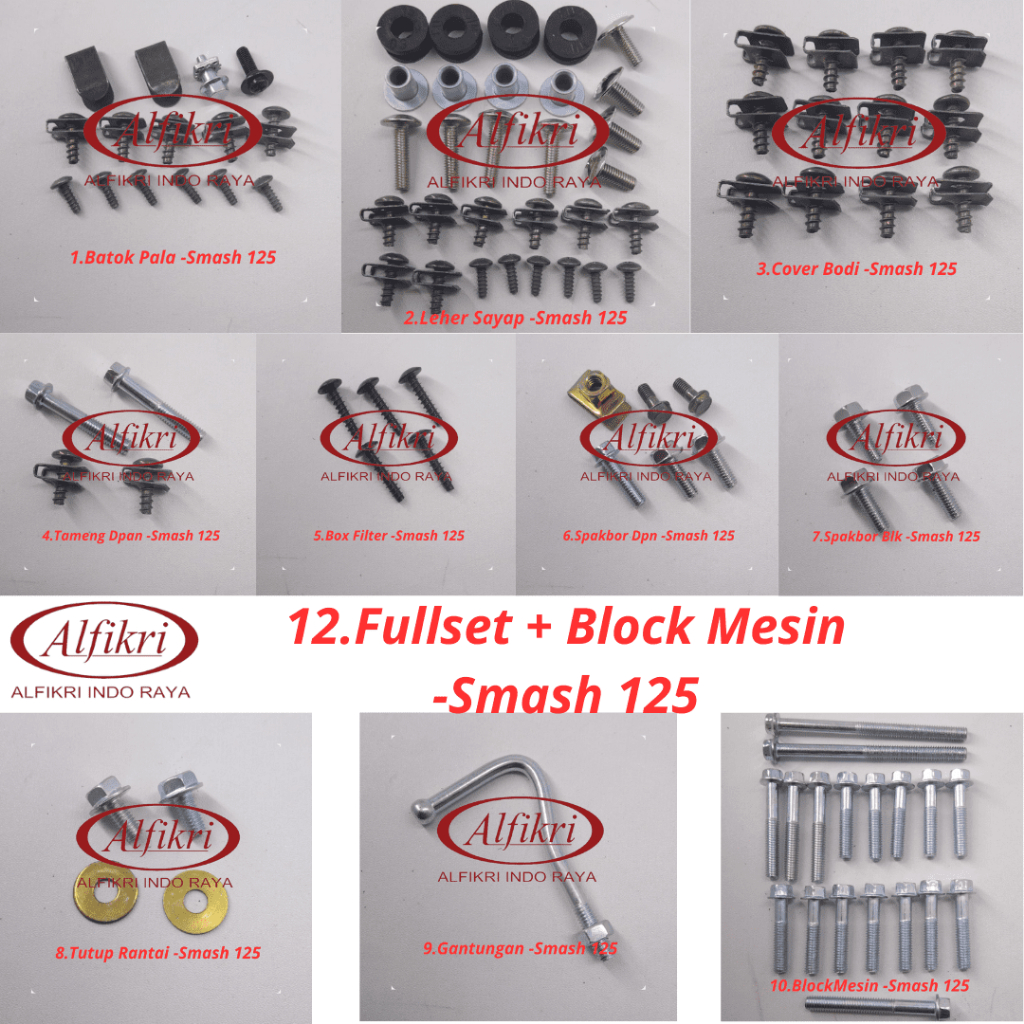 Jual Baut Suzuki Smash 125 Sp Fullset / Baud Smash 125 R Fullset / Baud Baut Suzuki Smash R ...
